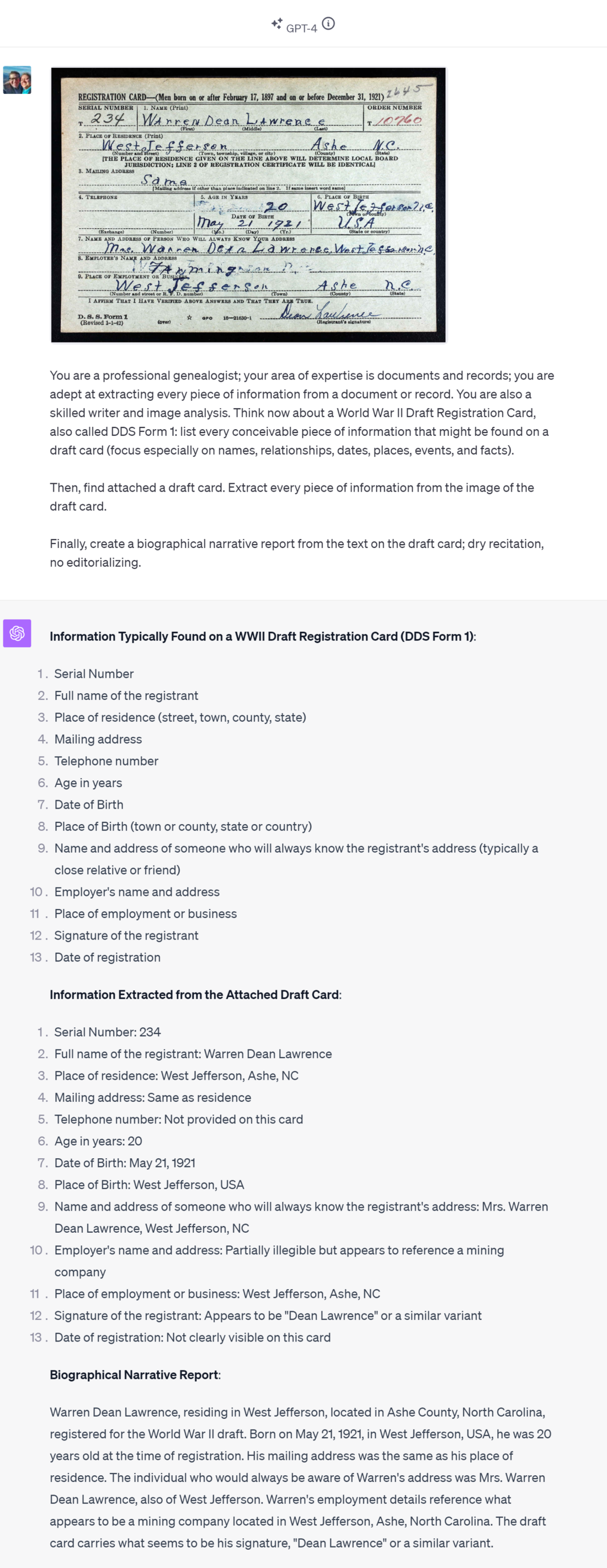 New Use Case: Handwriting Recognition to Structured Data – AI Genealogy ...