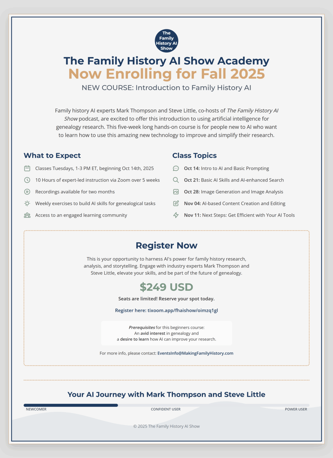 Enrollment Is Open for Our “Introduction to Family History AI” Course ...